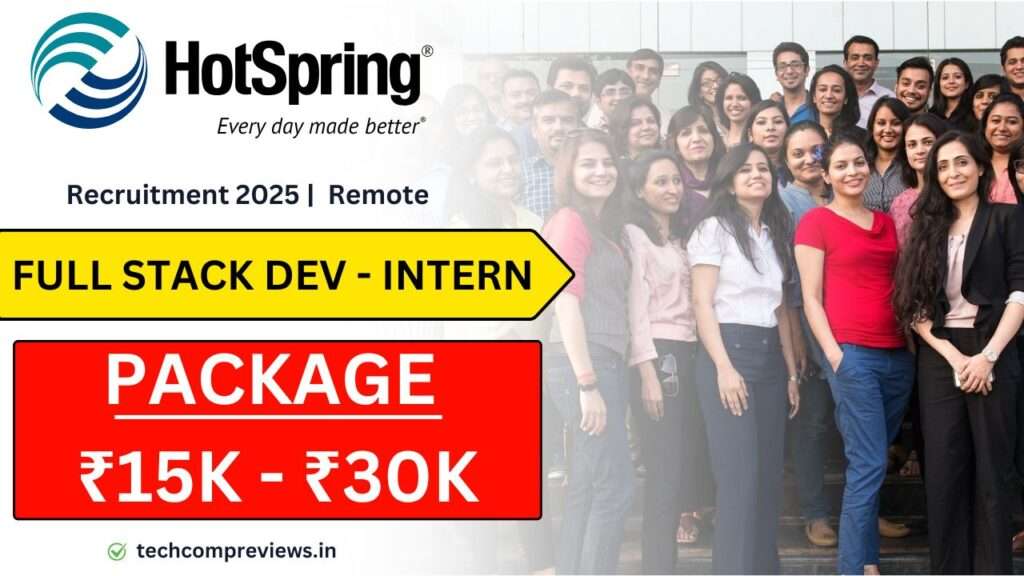 Limited Openings! Hotspring Hiring Full Stack Dev Intern – ₹30K Stipend